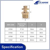 Jual IMPA 617625 Brass Grease Nipple Pin Type Fitting Nozel Mentega PT ...