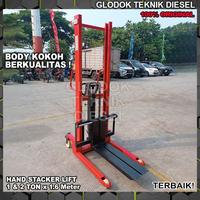 Jual Hand Stacker Lift Manual 2 Ton x 1.6 Meter Alat Angkat Barang ...