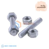 Jual Stud Bolt B7 2H 1 1/4" x 170 mm / Baut Mur B7 2H ASTM A193 HDG ...