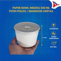 Jual Paper Bowl Indoku 360ml, 500ml, 650ml, 800ml Mangkok Kertas Rice ...