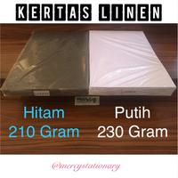 Jual Kertas Linen Hitam 210 - 230 gram Folio A4 Kertas Karton Lenen ...
