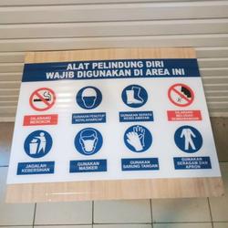 Jual SIGN AKRILIK K3 RAMBU SAFETY APD WAJIB ALAT PELINDUNG DIRI UK 30X40CM - Jakarta Barat - GPJ ...