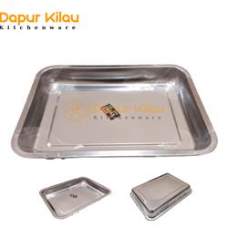 Jual Nampan Baki Ceper Stainless Tinggi 2 cm - 35 x 26 cm - Jakarta ...