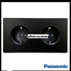 Jual Panasonic Stop Kontak Arde Hitam CP 1G WESJP1121 Style Matte Black ...