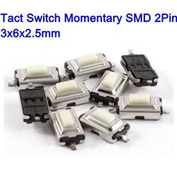 Jual 3x6x2.5mm Tactile Push Button Switch Tact Micro Switch 2 Pin SMD ...