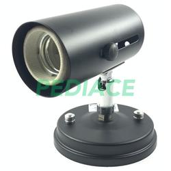 Jual Kap lampu sorot plafon spotlight tempel dinding hitam putih e27 ...