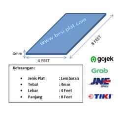 Jual PLAT BESI / PLAT HITAM 4 mm x 4 ft x 8 ft (1200 x 2400 mm) - Kota ...