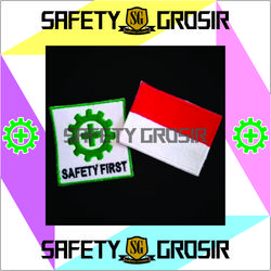 Jual bordir logo k3 - bendera indonesia - Emblem K3 - patch logo safety ...