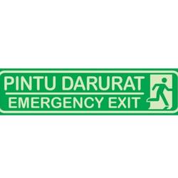 Jual STICKER SIGN PINTU DARURAT / EMERGENCY EXIT GLOW IN THE DARK ...