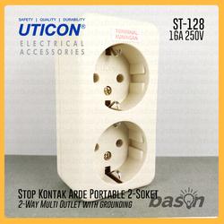 Promo UTICON Stop Kontak 4Lubang Arde Kotak - Multi Outlet ST148S ...
