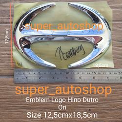 Jual EMBLEM LOGO LAMBANG GRILLE GRILL DEPAN HINO DUTRO CHROME 18,5CM X ...