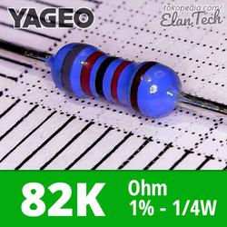 Jual Resistor Yageo 13k 1/4W 1% 0.25W 1/4 W 13 Kilo Ohm ElanTech ...