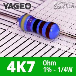 Jual Resistor Yageo 2k4 1/4W 1% 0.25W 1/4 W 2.4 Kilo Ohm ElanTech ...