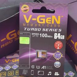 Jual V-gen Micro SD Vgen 64GB Class 10 TURBO SERIES Memory Card HP 64 ...