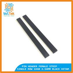 Jual PIN HEADER FEMALE STRIP SINGLE ROW 1X40 2.54MM BLACK HITAM - Kota ...