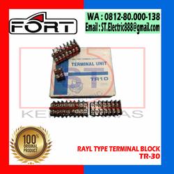 Jual Terminal Block TR-30 / TR30 30A Model Kasuga Coklat Rail 2 Fungsi ...