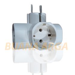 Jual Uticon Steker T Arde SC-38 / Stop Kontak Arde T 3 Lubang dengan ...