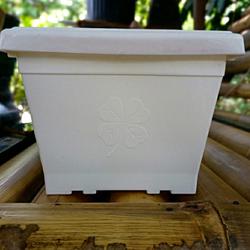 Jual Pot Bunga Polos Putih Cantik NKT Pot Tanaman Hias Plastik ...