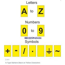 Jual Critchley K-Type cable Marker Black on Yellow Symbol ...