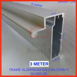 Jual FRAME Aluminium HITAM Handle Kaca Pintu Lemari Kitchen Profil FHD ...