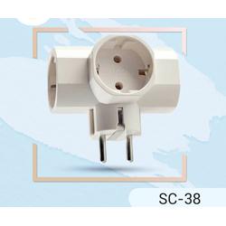 Jual Uticon Steker T Arde SC-38 / Stop Kontak Arde T 3 Lubang dengan ...