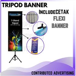 Jual Tripod Banner Plus Cetak Flexi Ukuran Banner 1 Meter (Free Desain ...