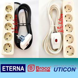Jual Stop Kontak Uticon 5 Lubang+Steker Broco+Kabel Eterna 5 Meter(Rakitan) - Hitam - Kab. Bogor ...