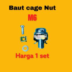 Jual M6 Cage Nut Rackmount Cagenut Baut Rak Server wallmount rack set ...