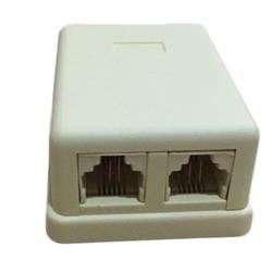 Jual ROSET TELEPON 2 HOLE Roset Terminal 2 Lubang / dua Cabang RJ11 ...