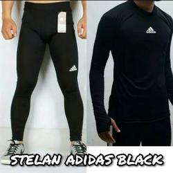 Promo Paket Setelan manset baselayer nike hitam pria - Hitam, Baju ...