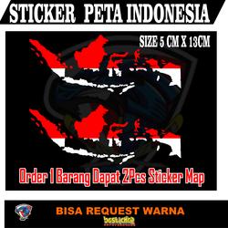 Jual Sticker Cutting Peta Indonesia Merah Putih kecil - Merah-Putih ...