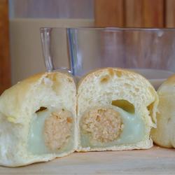 Jual Roti Mochi/Mochi Bun/Roti Matcha dengan Isian Mochi dan Kacang ...