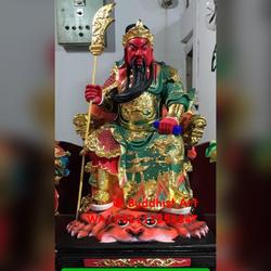 Jual Patung dewa kwan kong/ kuan kong/ guan yu duduk asli kayu 24 inch ...