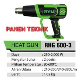 Jual TEKIRO RYU HEAT GUN HOT GUN RYU RHG 600-3 MESIN PEMANAS SABLON ...