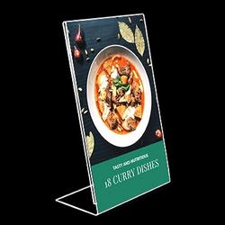 Jual acrylic akrilik display standing meja lipat pajang jepit menu a6 ...