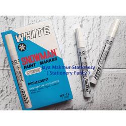 Jual spidol snowman paint marker white putih permanent WP-12 - Jakarta ...