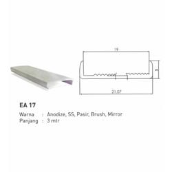 Jual Lis List Edging Profil Frame Handle Alumunium Setengah Bulat EA 19 ...