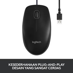 Promo LOGITECH MOUSE KABEL B100 / CABLE MOUSE B 100 / 100% ORIGINAL ...