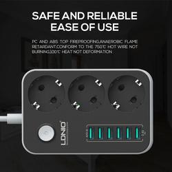 Jual LDNIO SE3631 Stop Kontak 3 Power Socket 6 USB fast charging - Jakarta Barat - Indoemart ...