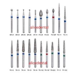 Jual Dental Diamond Bur Tapered Fissure Round End Bur Poles Kuning ...