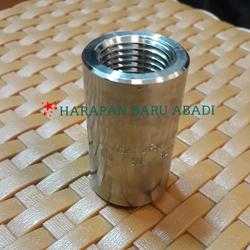 Jual Socket ss304 1/2 inch Class 3000 drat NPT stainless full coupling ...