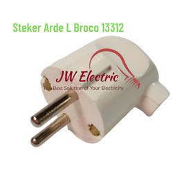 Jual Steker Arde L New Gee White Putih BROCO 13312 | Steker Model L ...