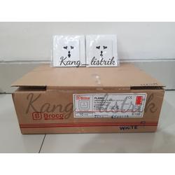 Jual E152 Broco Plano Stop Kontak Tutup Socket Outlet with Hinged Cover ...