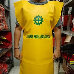 Jual Apron Semprot Ponco PVC Anti Air dan Kimia Warna Kuning SABLON K3 ...