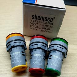 Jual pilot lamp 22mm xb5-av 24vdc / 220vac 3varian warna merah.kuning ...