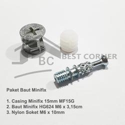 Jual Skrup Nanas Knock Down / Minifix komplit set ( Casing, Skrup ...