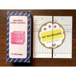 Jual Kartu absensi amano isi 100 lembar kertas cocok semua mesin ceklok ...