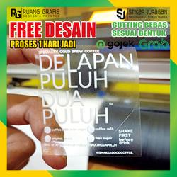Jual Cetak Stiker Vinyl Transparan Tinta Putih / Cutting Stiker Tinta ...