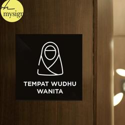 Jual Sign Board Akrilik Tempat Wudhu Wanita Papan Acrylic Signage ...