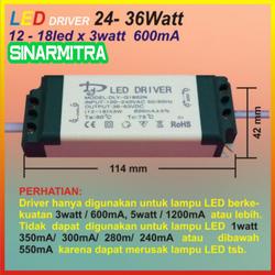 Jual LED Driver Casing Plastik (12-18)*1W/1 Watt 300 mA DLY-G1801NB ...